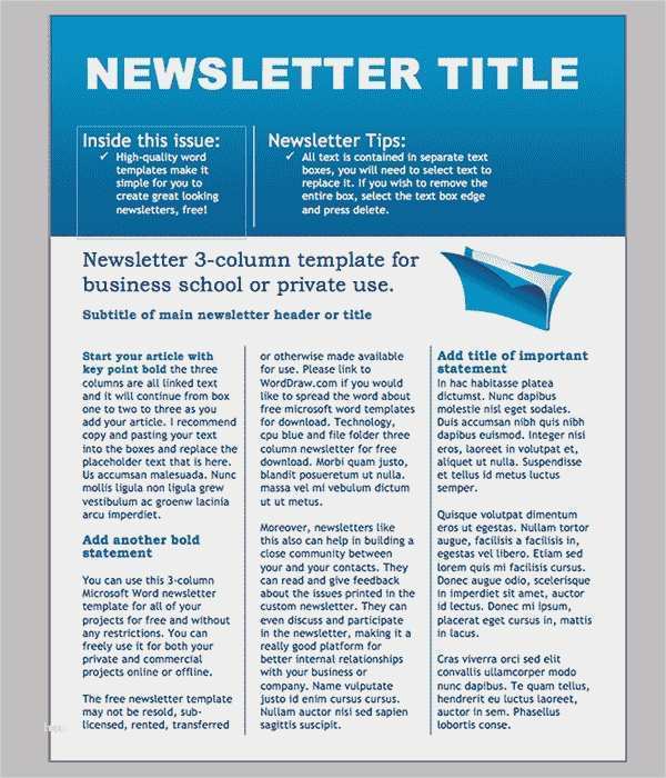 33 Cool Word Vorlage Newsletter Modelle Siwicadilly